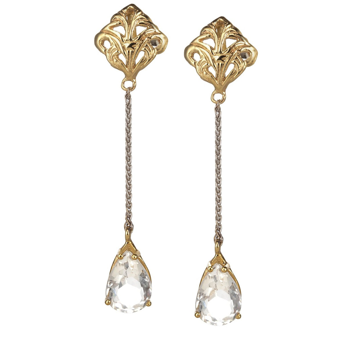 Swing Crystal drop long earring | Yaarit and Kristin – Ya'arit